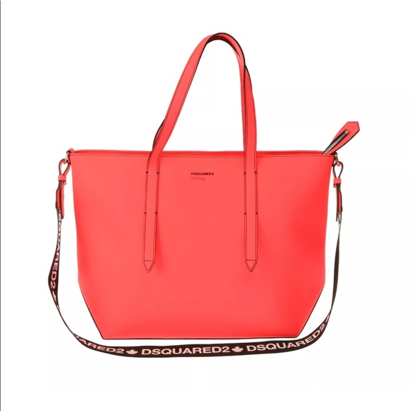 DSQUARED | Bags | Dsquared2 Large Leather Tote Fuchsia | Poshmark